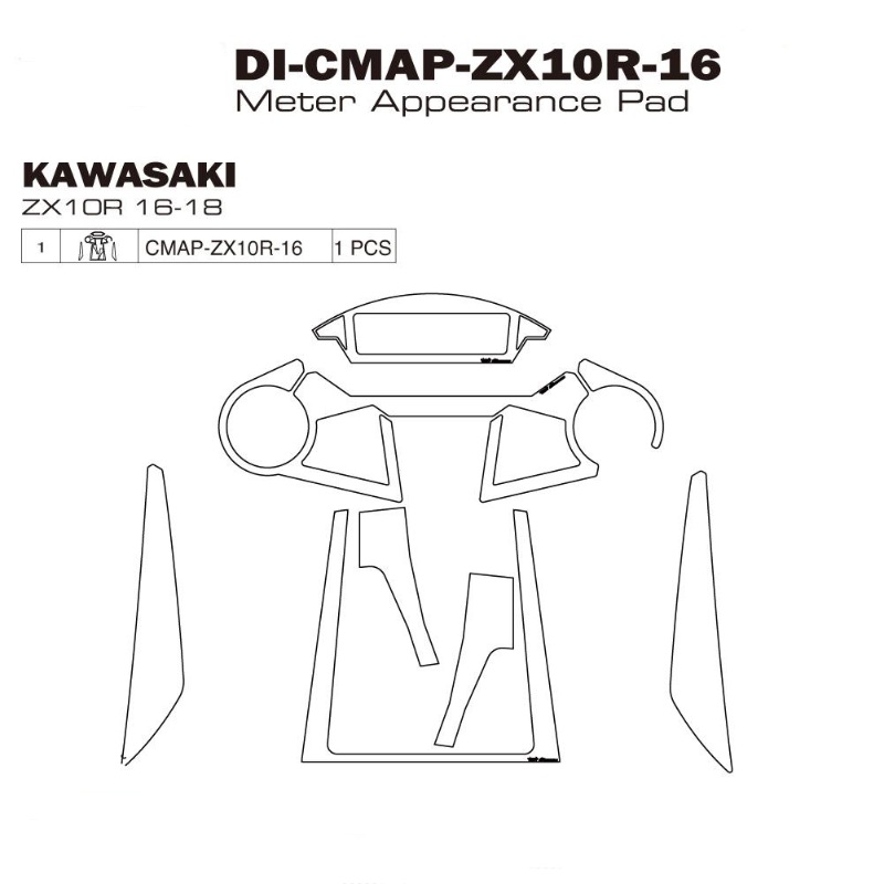 DMV DICMAPZX140711 Motorcycle Meter Instrument Decorative Sticker